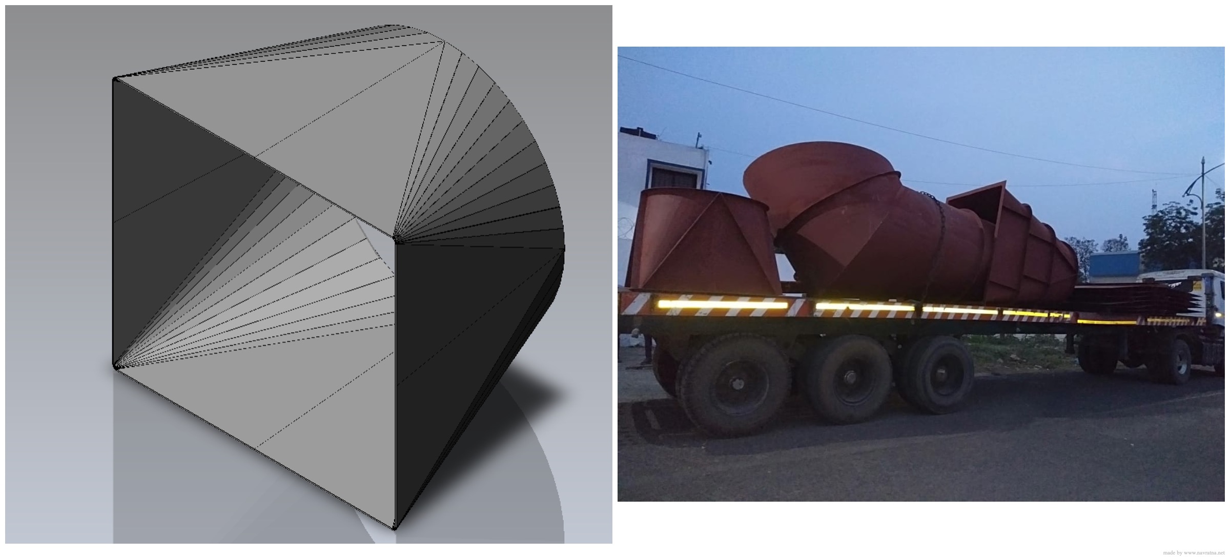 Manufacturing of Transition duct, Elbow duct, Self cleaning duct ...